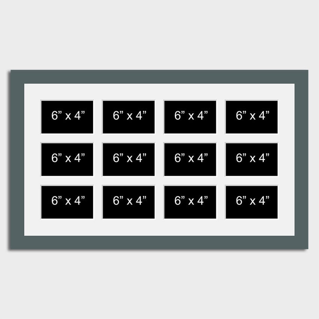 Large Multi Photo Picture Frame | Collage Frame Holds 12 6"x4" Photos ...