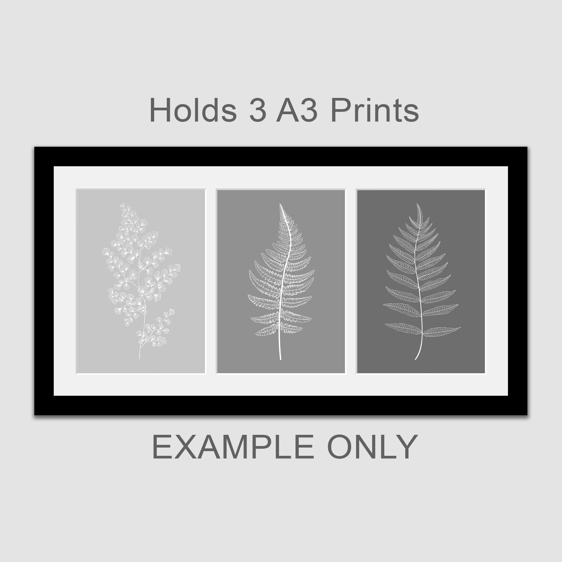 A3 Picture Frame for 3 Photos in a Black Wooden Frame - Etsy UK