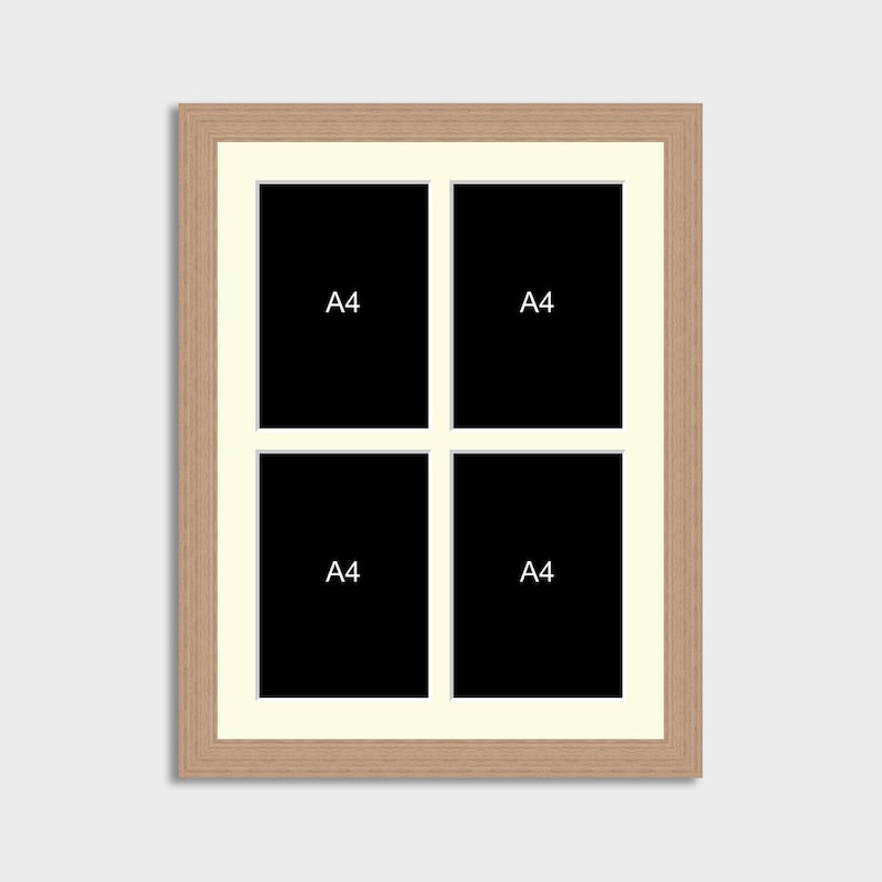 A4 Multi Photo Picture Frames | Holds 4 A4 Certificates/photos | 30mm ...