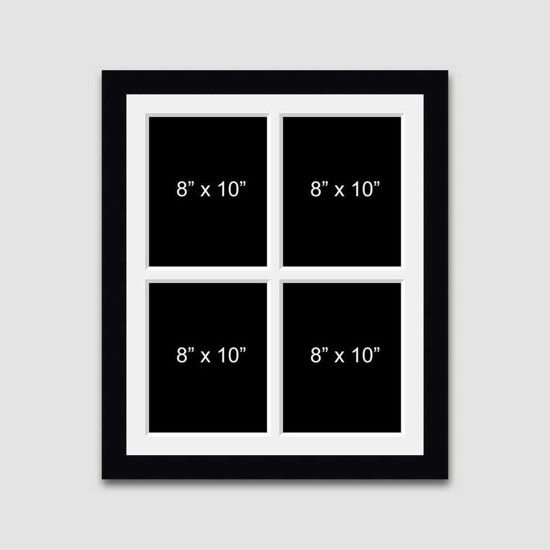 Multi Photo Picture Frame | 4 Apertures 8x10 Photo Size in a 22mm Black ...