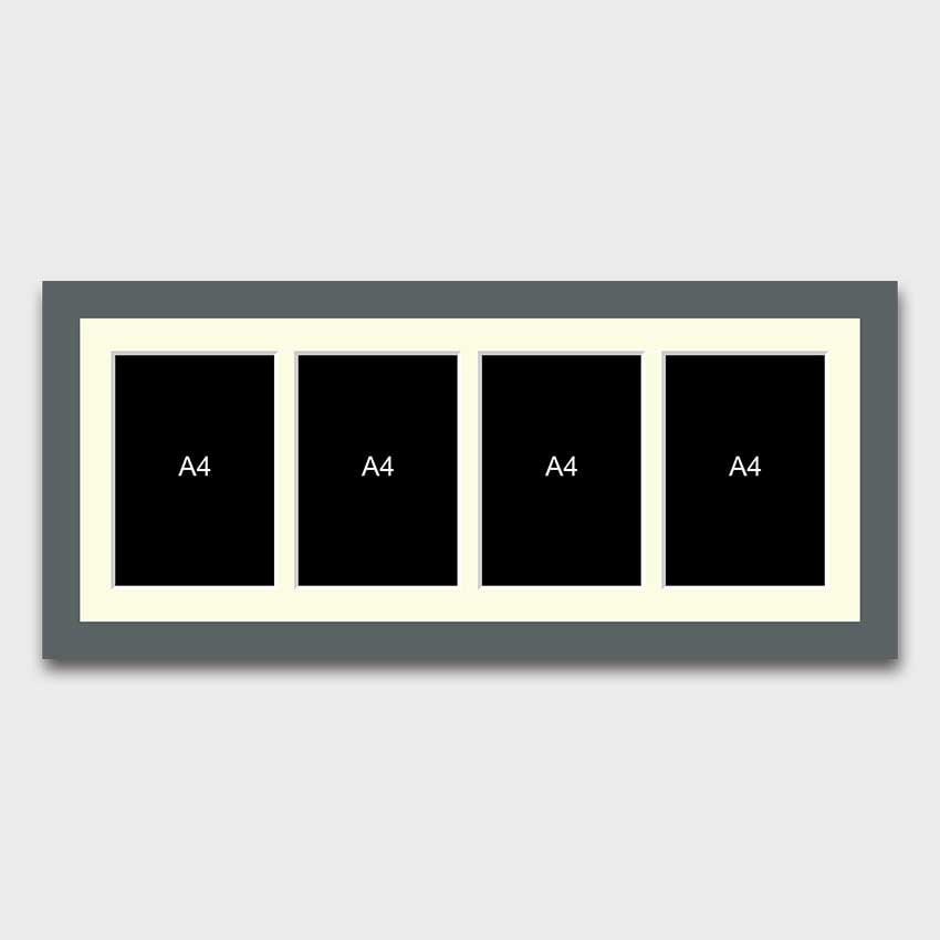 A4 Picture Frame to Hold 4 Photos in a Grey Wooden Frame - Etsy UK