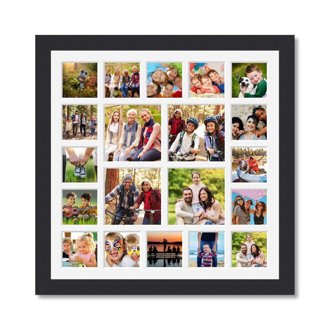 Large Multi Photo Frame to Hold 20 Photos - Black Frame - Etsy UK