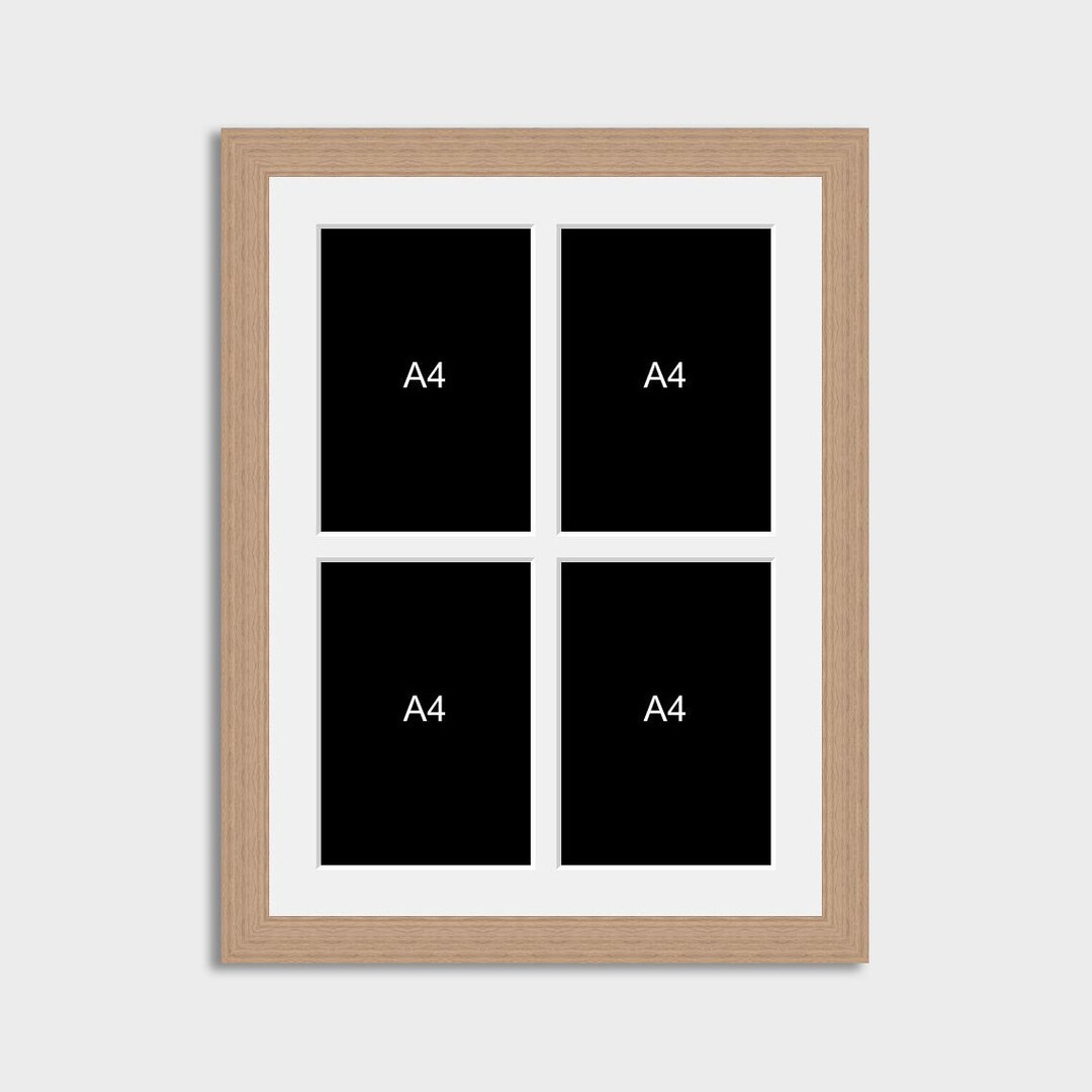 A4 Multi Photo Picture Frames | Holds 4 A4 Certificates/photos | 30mm ...