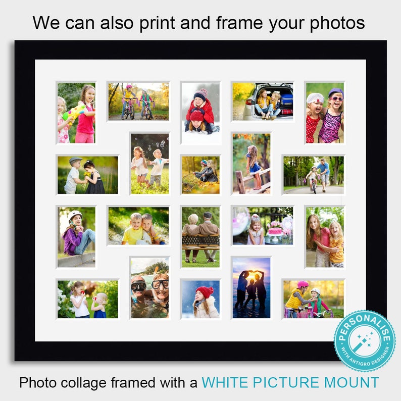 Large Multi Photo Picture Collage Frame Holds 20 Photos - Etsy UK