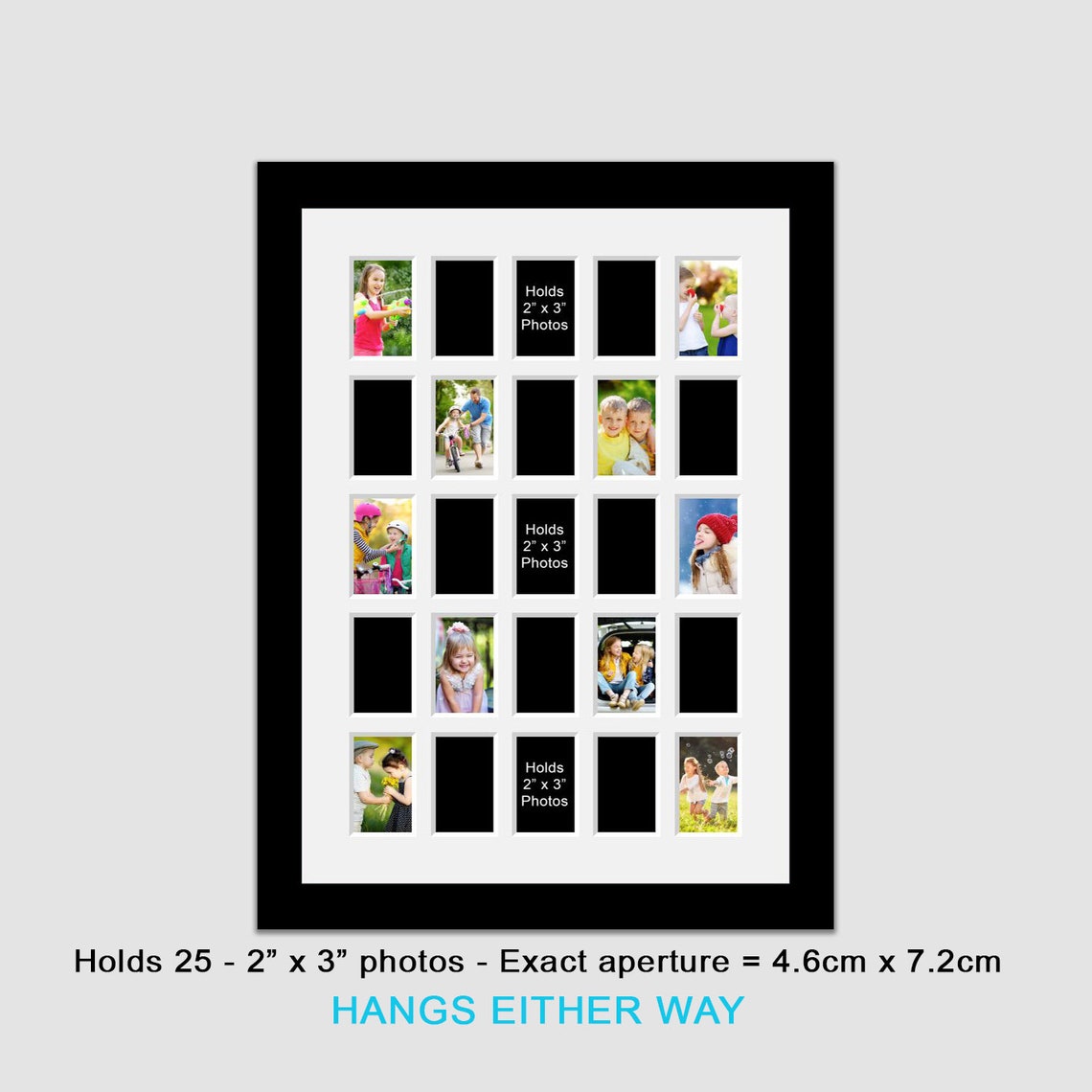 Multi photo frame for mini photos 2x3 inches 25 Aperture - Etsy.de