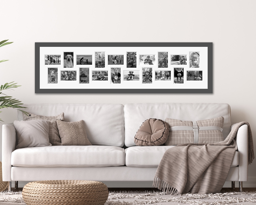 Large Panoramic Multi Photo Picture Frame | Holds 20 - 6" X 4" Photos ...