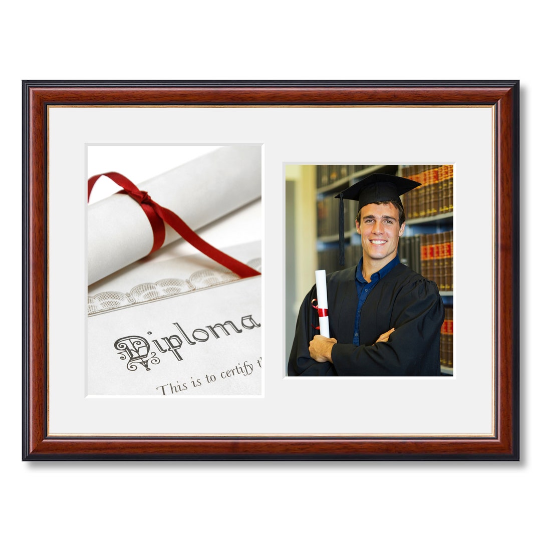 Graduation Certificate and Photo Frame - 2 Apertures for A4 and 8" X 10 ...