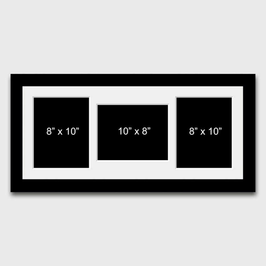 Multi Photo Picture Frame | Holds 3 10x8 Photos in a Black Frame - Etsy UK