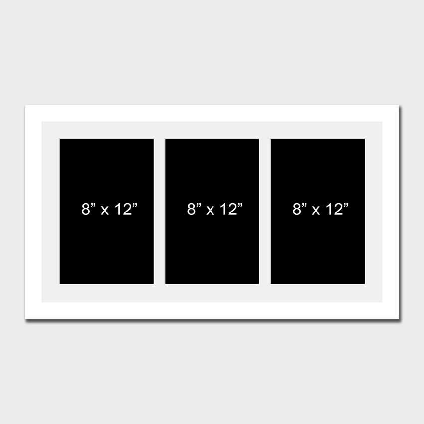 Multi Photo Picture Frame to Hold 3 8 x12 Photos in a 22mm White Frame Etsy Israel