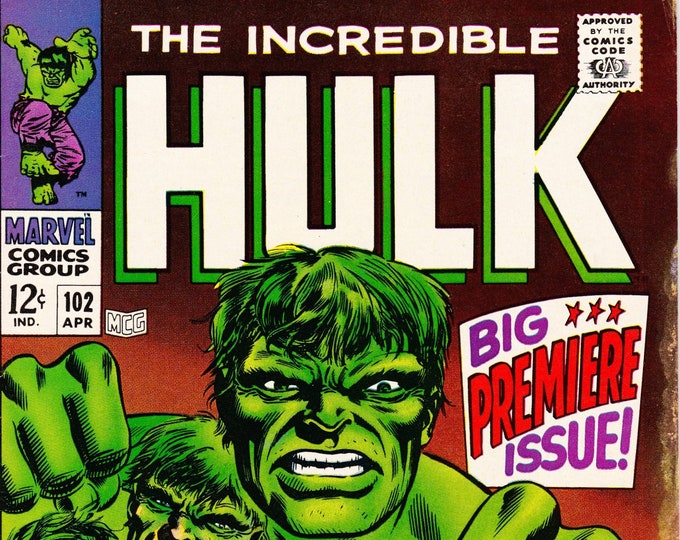 The Incredible Hulk 102 1st Series 1962-1999 April 1968 - Etsy