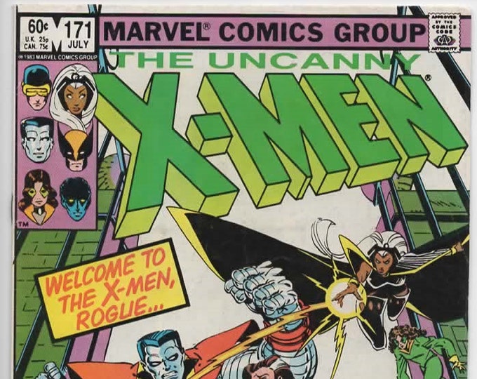 Uncanny X-men 171 July 1983 Marvel Comics Grade Fine - Etsy