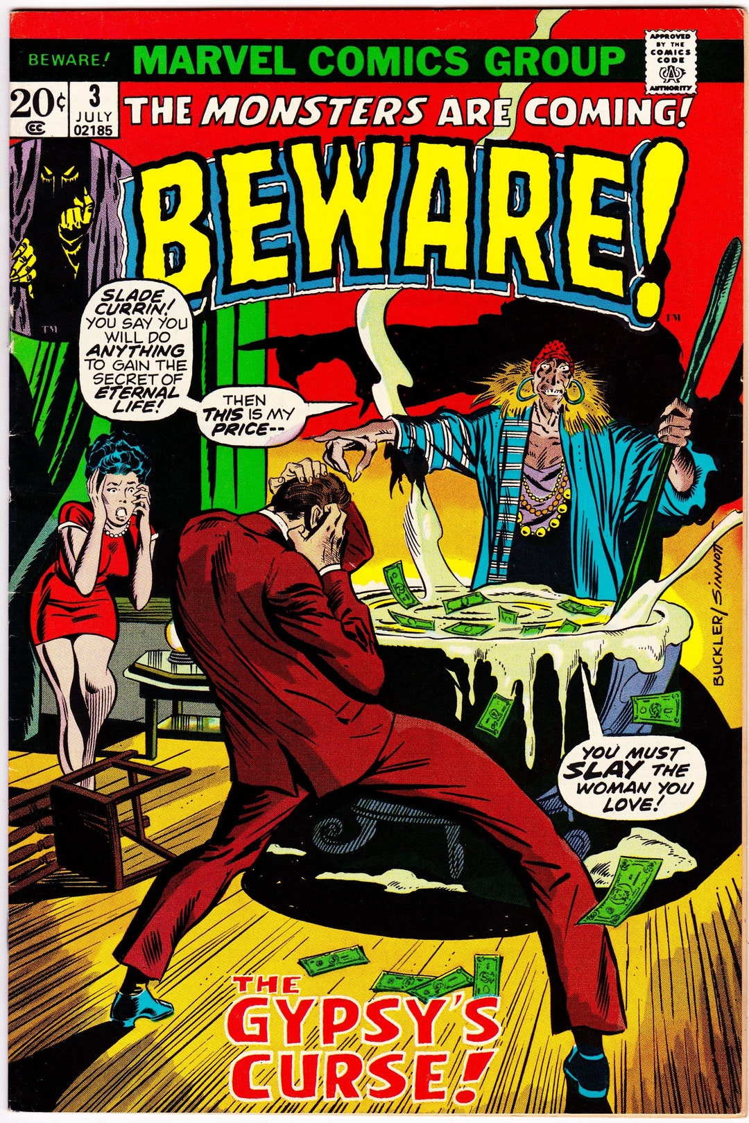 Beware 3 July 1973 Marvel Comics Grade VF/NM - Etsy