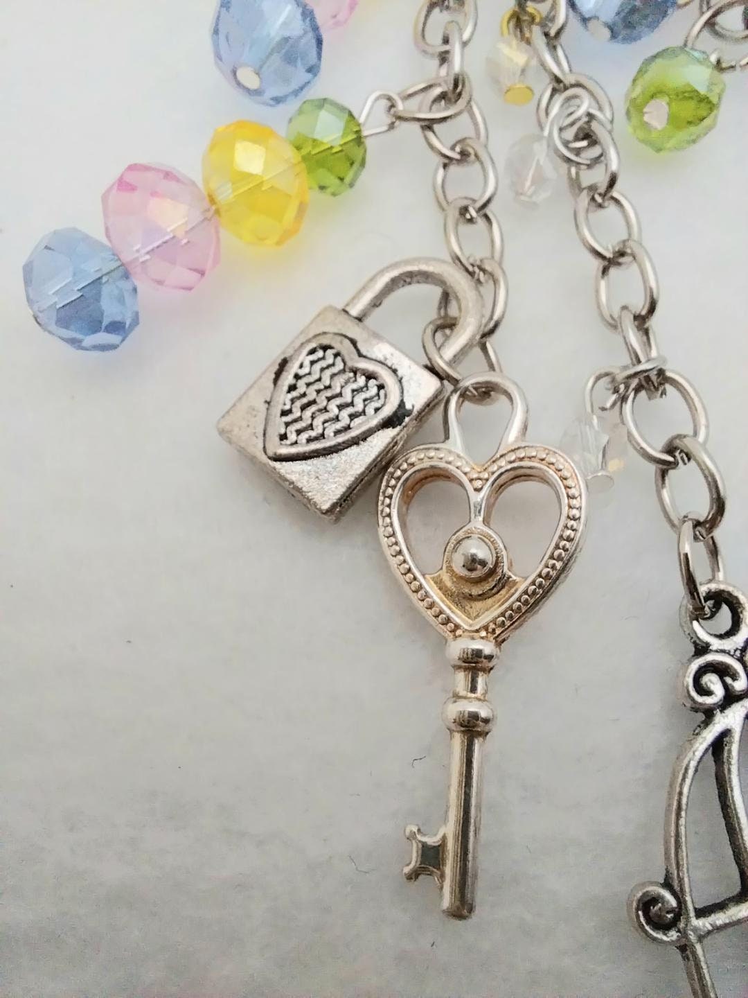 Nina CD056, Birdcage Purse Charm, Pastel Colors Purse Charm, Lock and ...