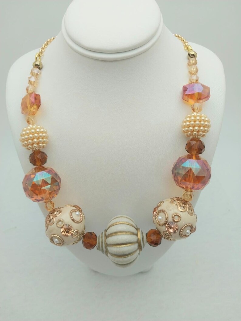 NC050 India, Eastern Inspired Necklace, Statement Necklace, Gold ...