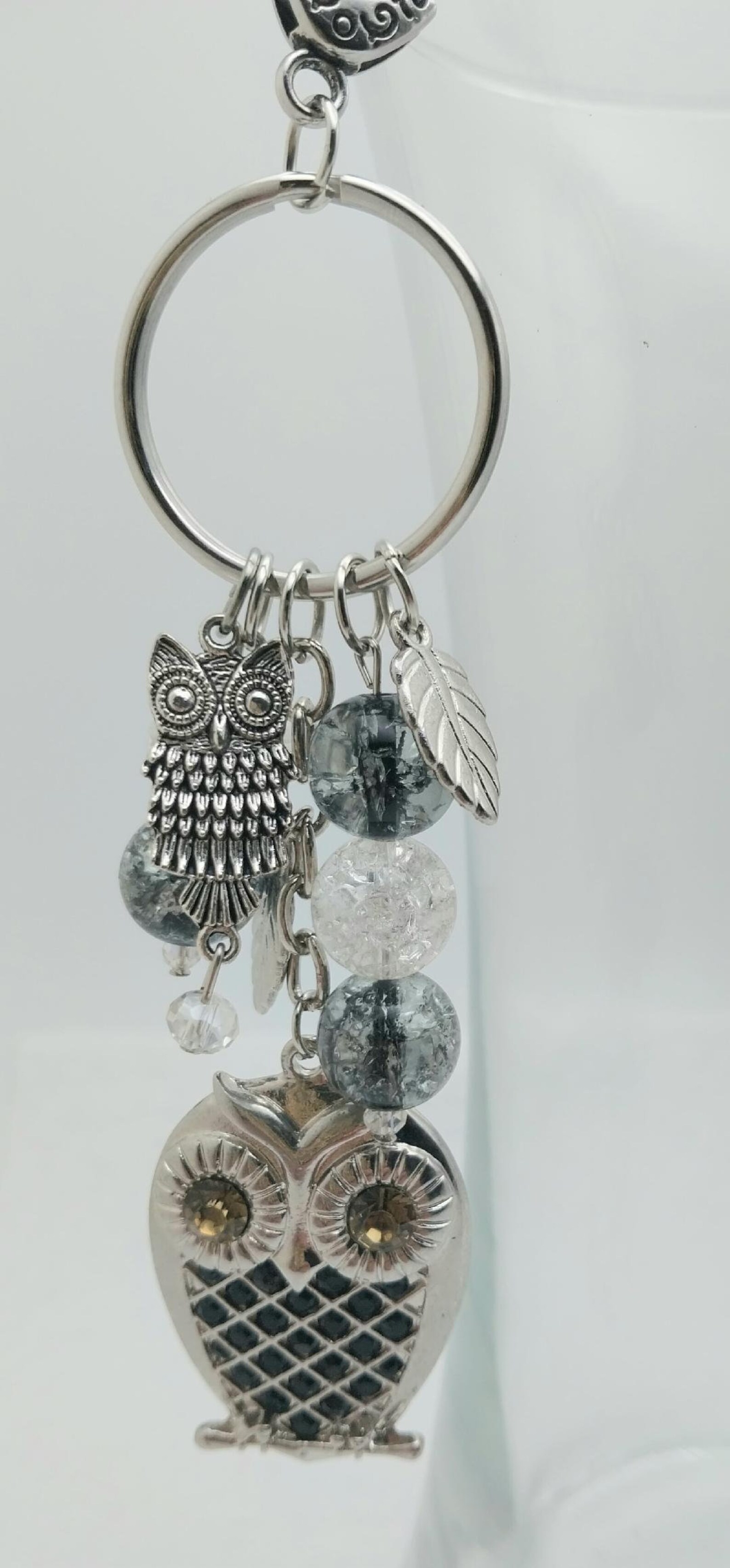 Dawn CD099, Owl Purse Charm, Owl Bag Charm, Owl Beaded Keychain, Owls ...