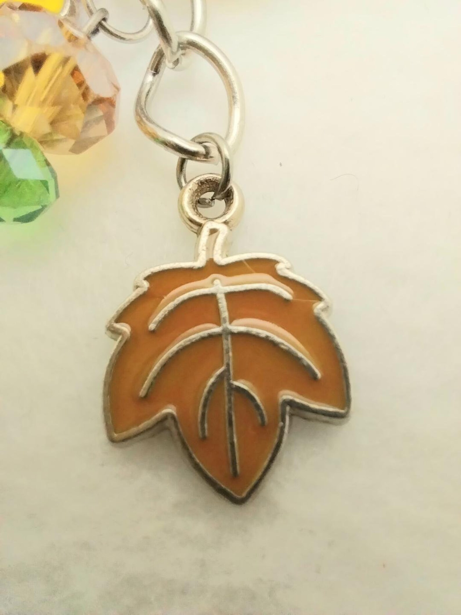 Annabel CD060, Fall Colors Purse Charm, Fall Leaves and Owl Purse Charm ...