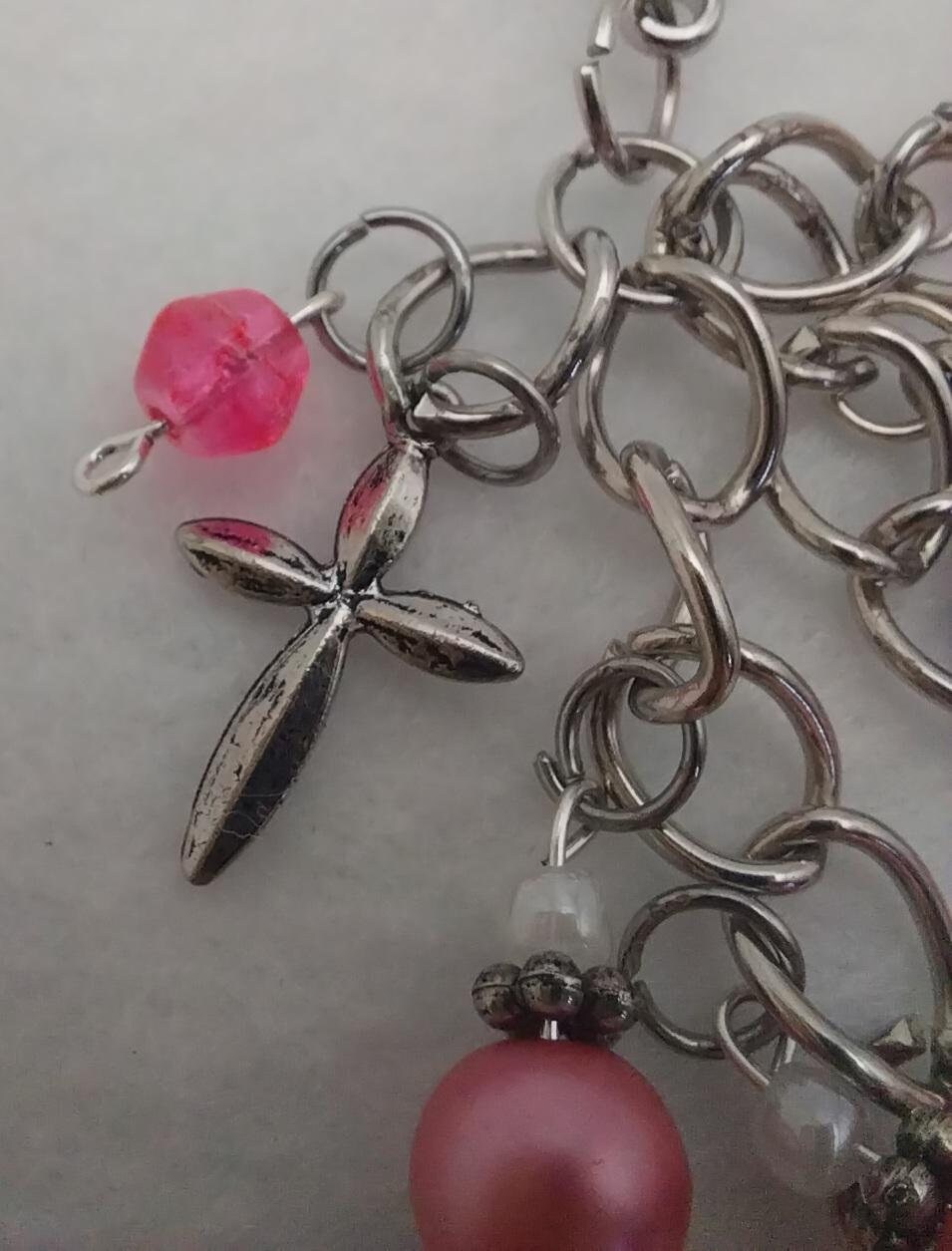 Bonnie CD018, Breast Cancer Awareness Charm, Support Purse Charm, Hope ...