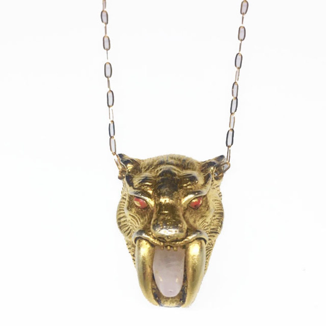 Sabertooth Tiger Spirit Animal Pendant - Etsy