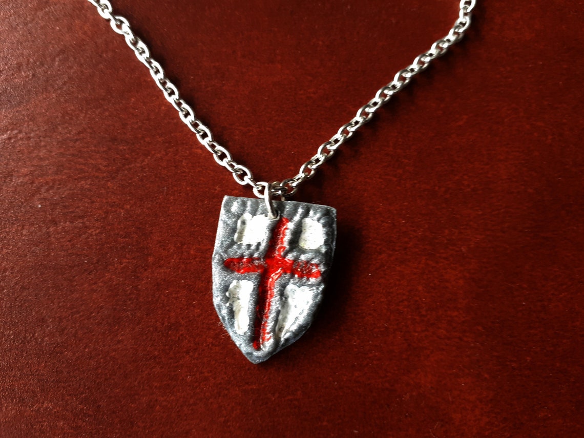 England Support.......st Georges's Cross Shield Pendant - Etsy