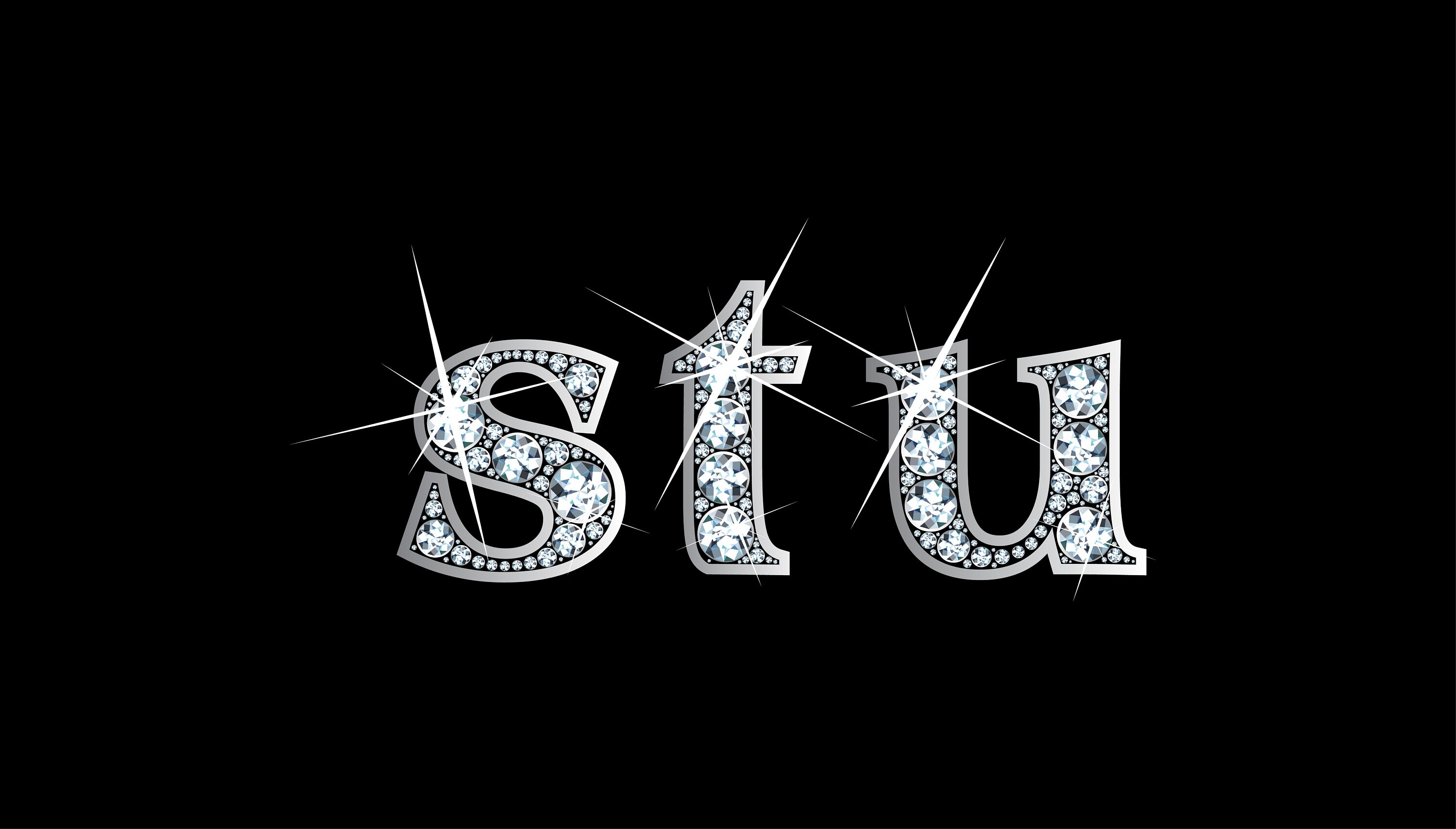 Stu in Diamond Bling Sparkling Brilliant Font Lower Case digital - Etsy