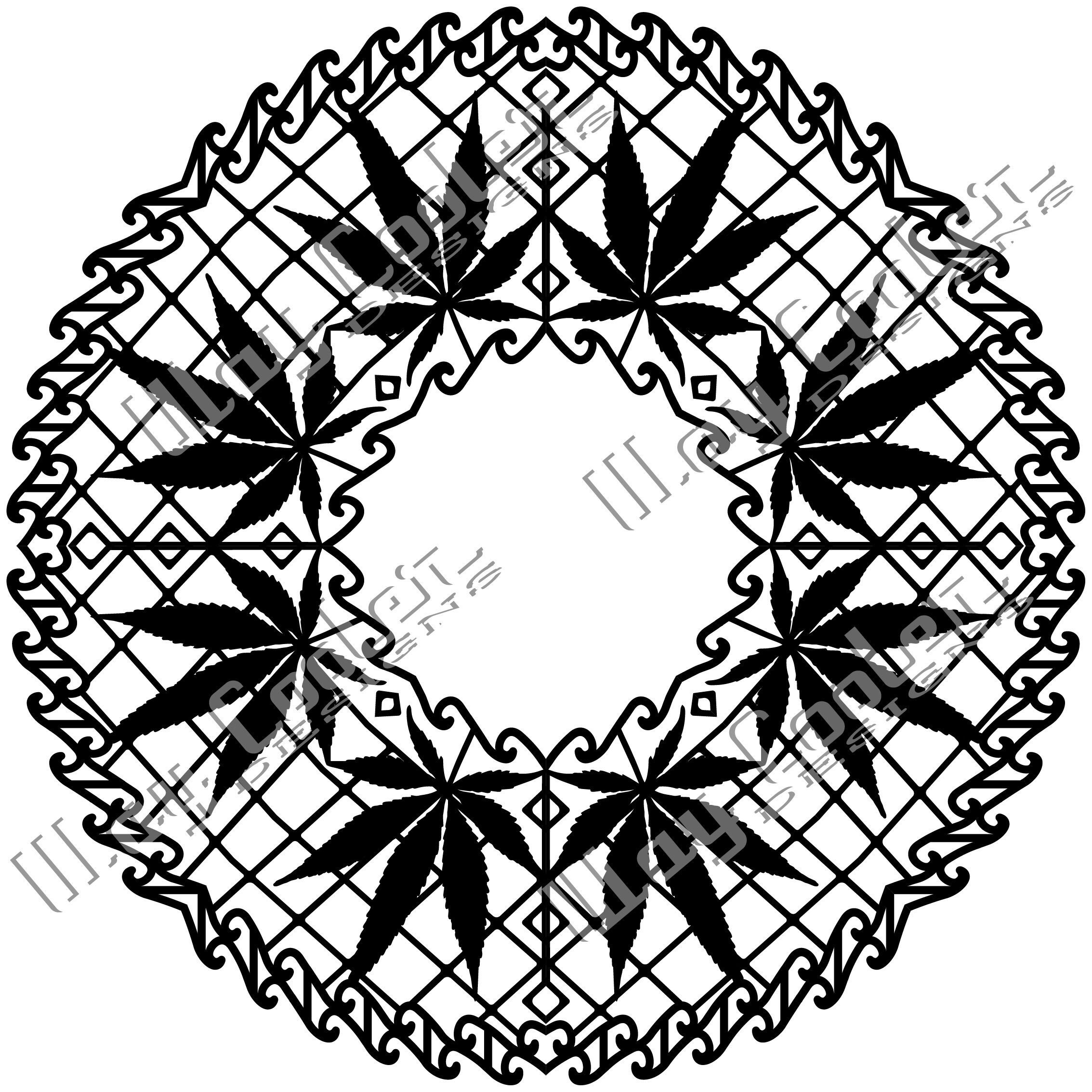 Cannabis Marijuana Mandala Graphic, SVG File, JPG and PNG Included ...