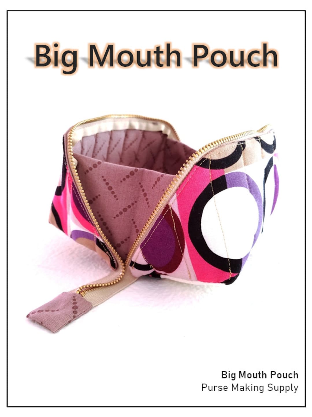 DIY Bag Making Pattern- Big Mouth Pouch - Etsy