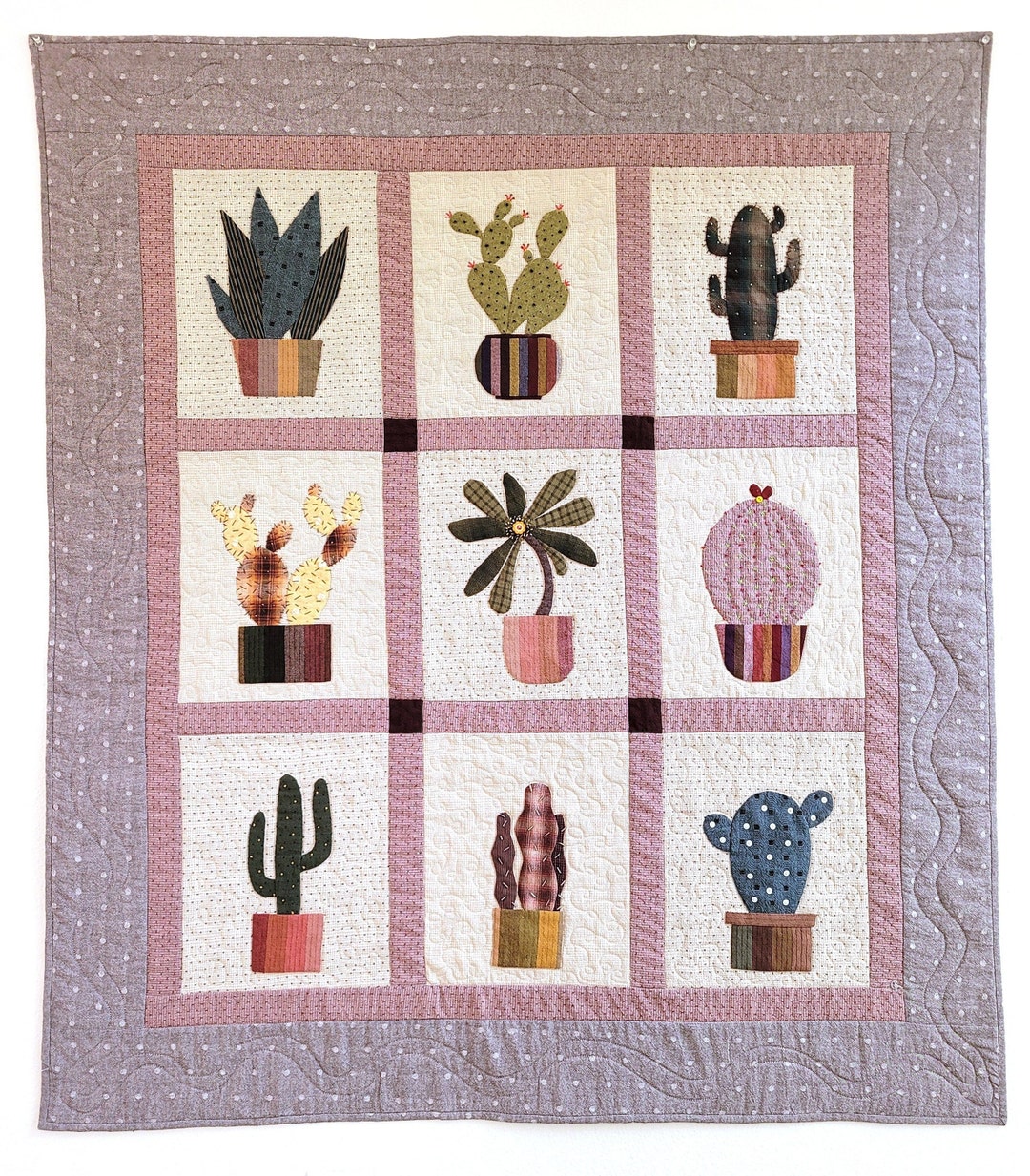 DIY Quilt Pattern - Cactus Wall (digital-pattern), 41"x47" - Etsy