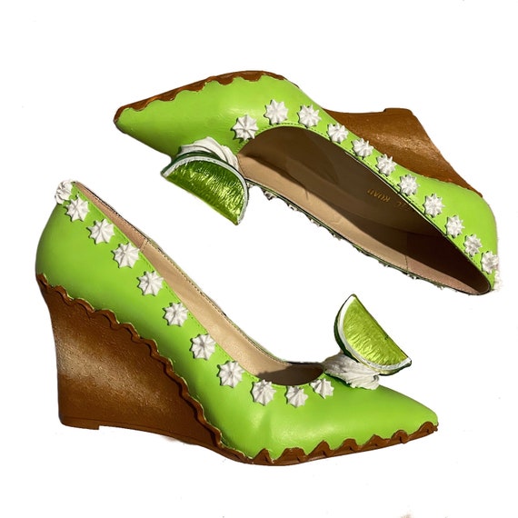 Pie Lover Paradise Dessert Ice Cream Hand Painted Heels Flats | Etsy