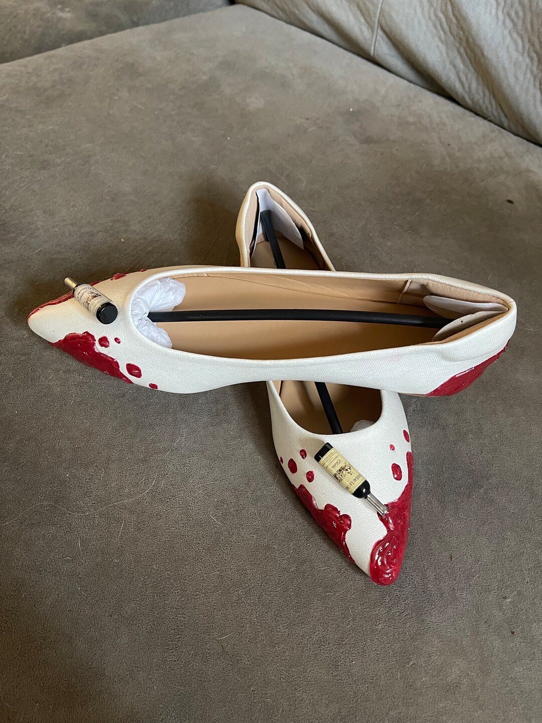 Spilling Wine Hand Painted Flats - Etsy