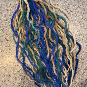 Ocean Coral 18 24 30 36 Inch SE or DE Curly Blue Blonde Crochet ...