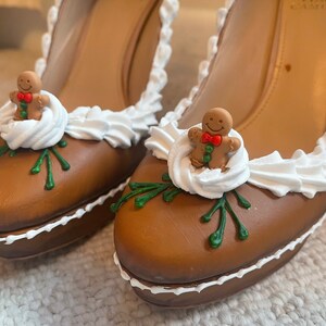 Gingerbread Christmas Cookies Dessert Ice Cream Hand Painted Heels ...