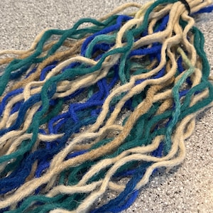 Ocean Coral 18 24 30 36 Inch SE or DE Curly Blue Blonde Crochet ...