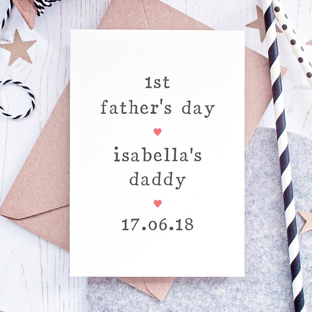 First Father's Day, Fathers Day Card, New Daddy Card, Daddy Card, New ...