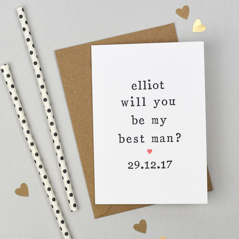 Asking Best Man Card, Be My Best Man, Card for Best Man, Asking Card ...