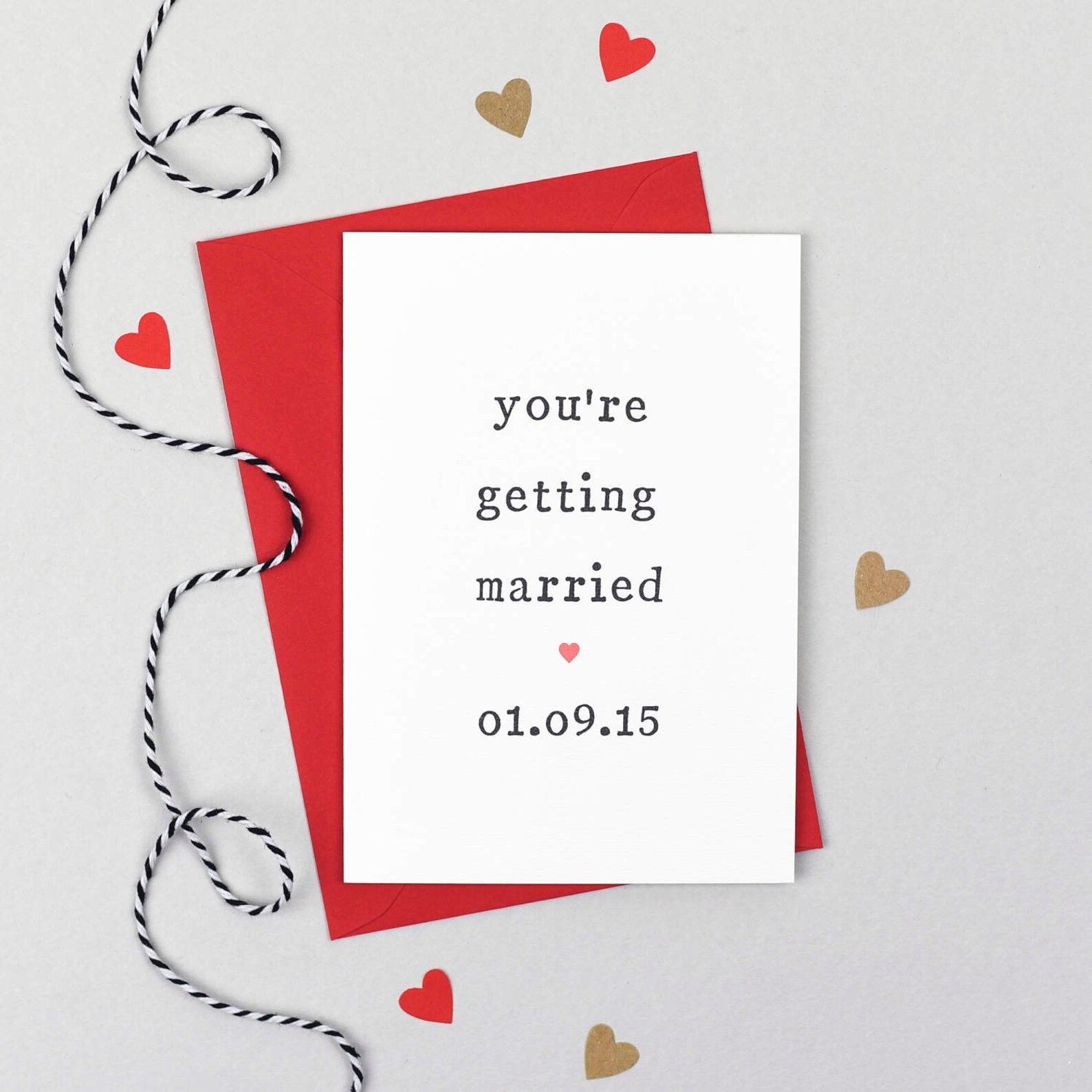 Getting Married Wedding Card, Bride Card, Groom Card, We're Getting ...