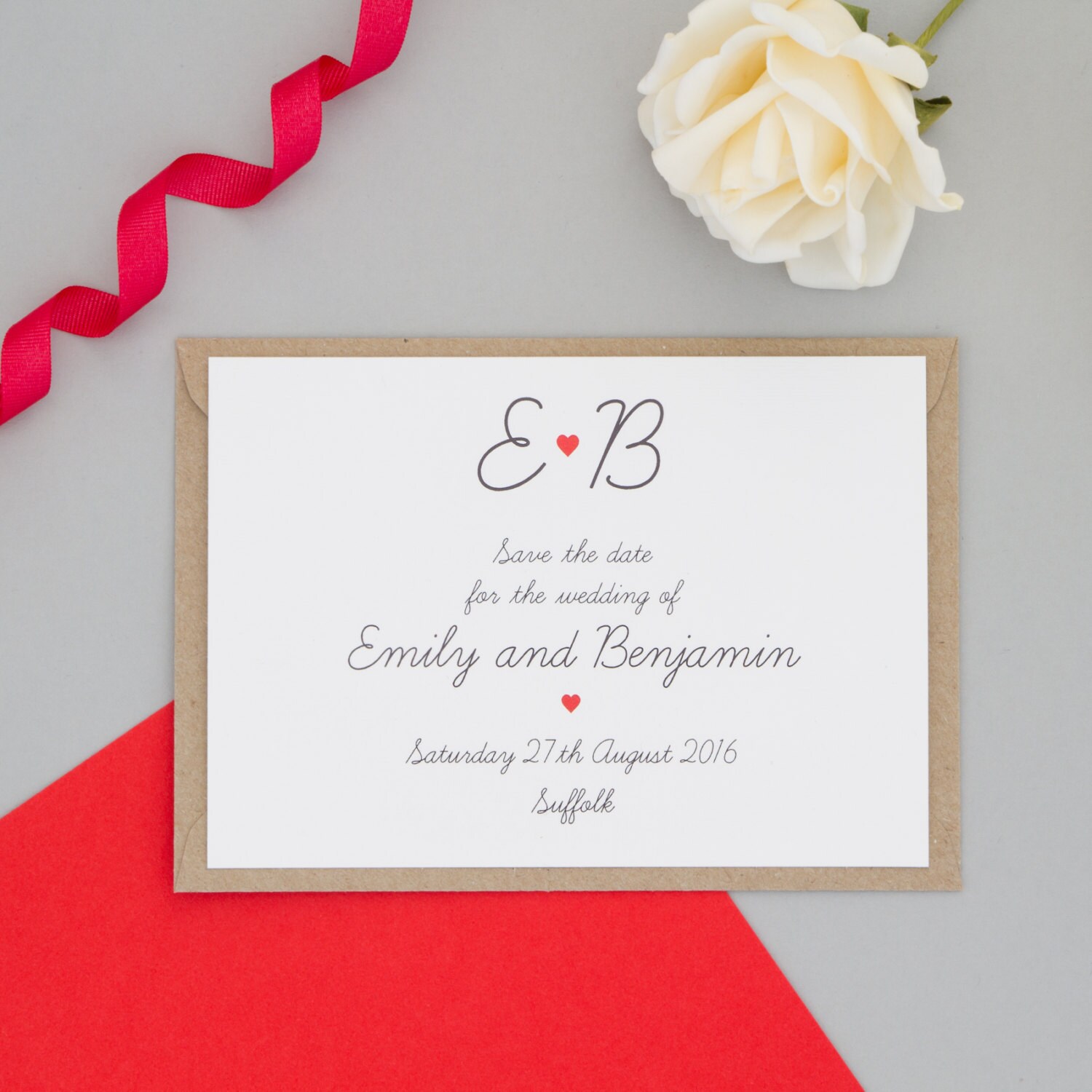 Red Heart Wedding Invitation Set Wedding Invitation Samples Wedding ...
