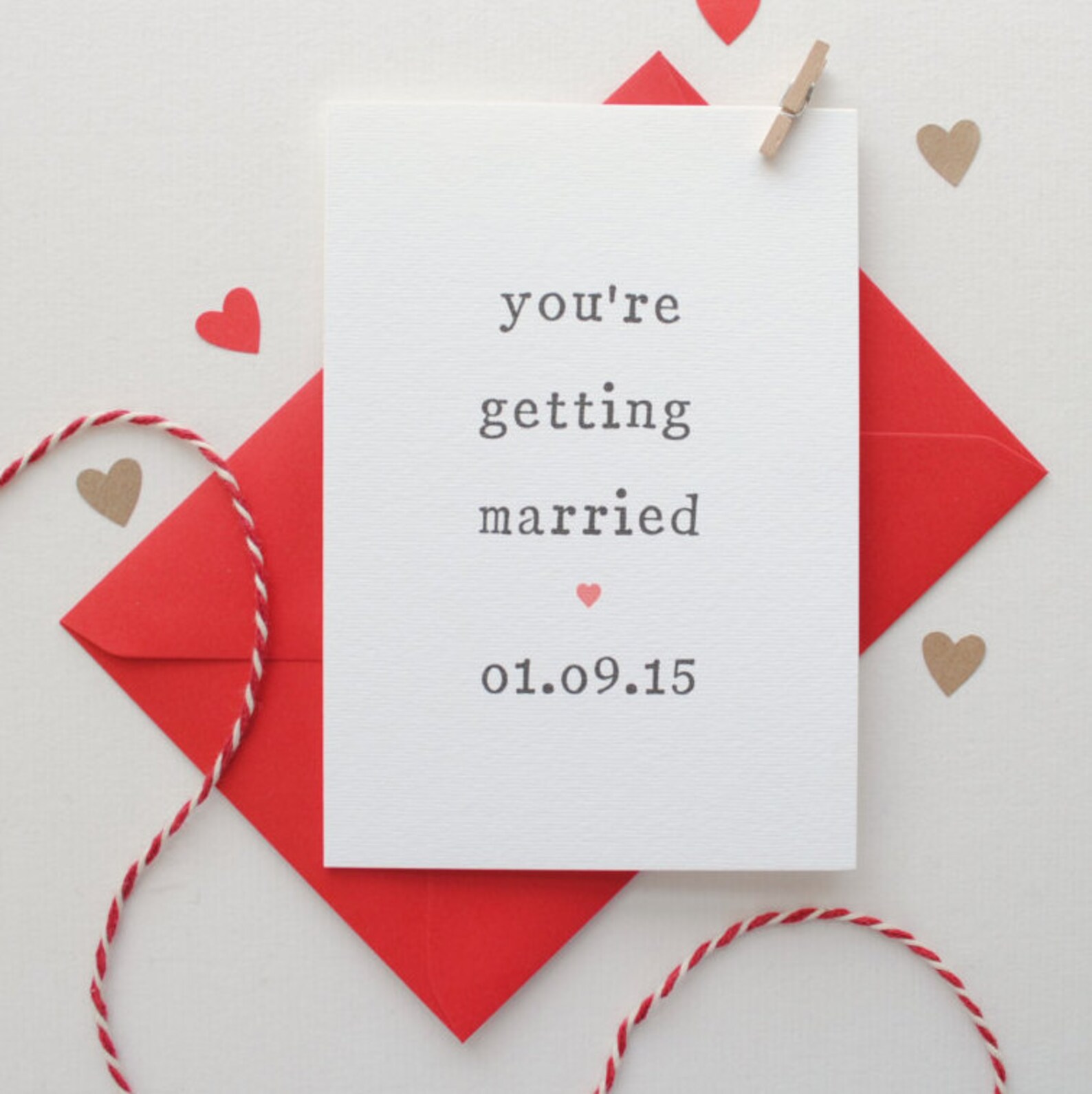 Getting Married Wedding Card, Bride Card, Groom Card, We're Getting ...
