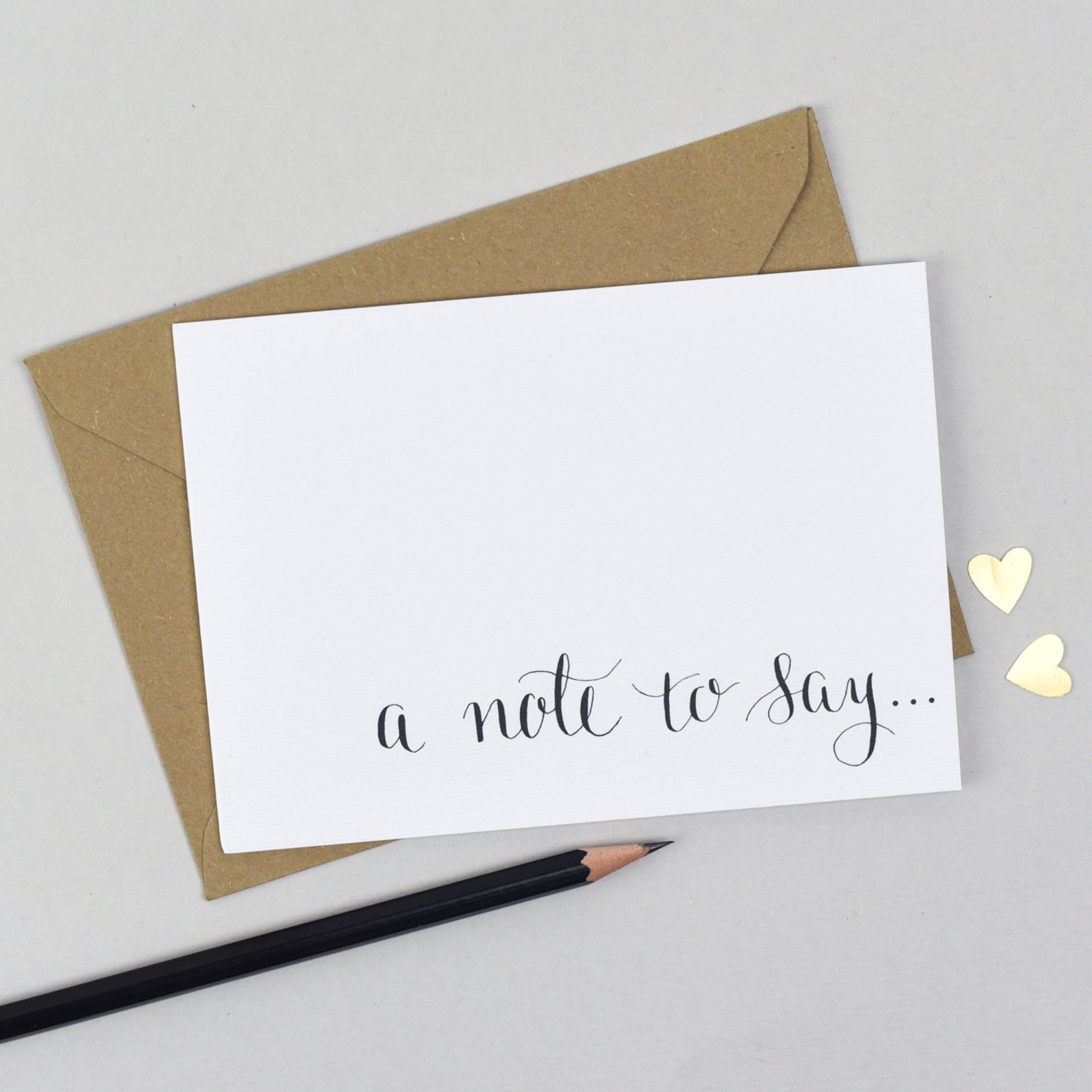 A Note to Say Card, Thank You Card, Thanks Card, Note Card, Notecard ...
