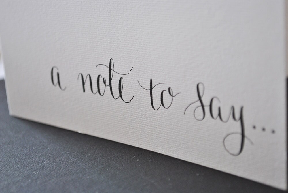 A Note to Say Card Thank You Card Thanks Card Note Card - Etsy UK