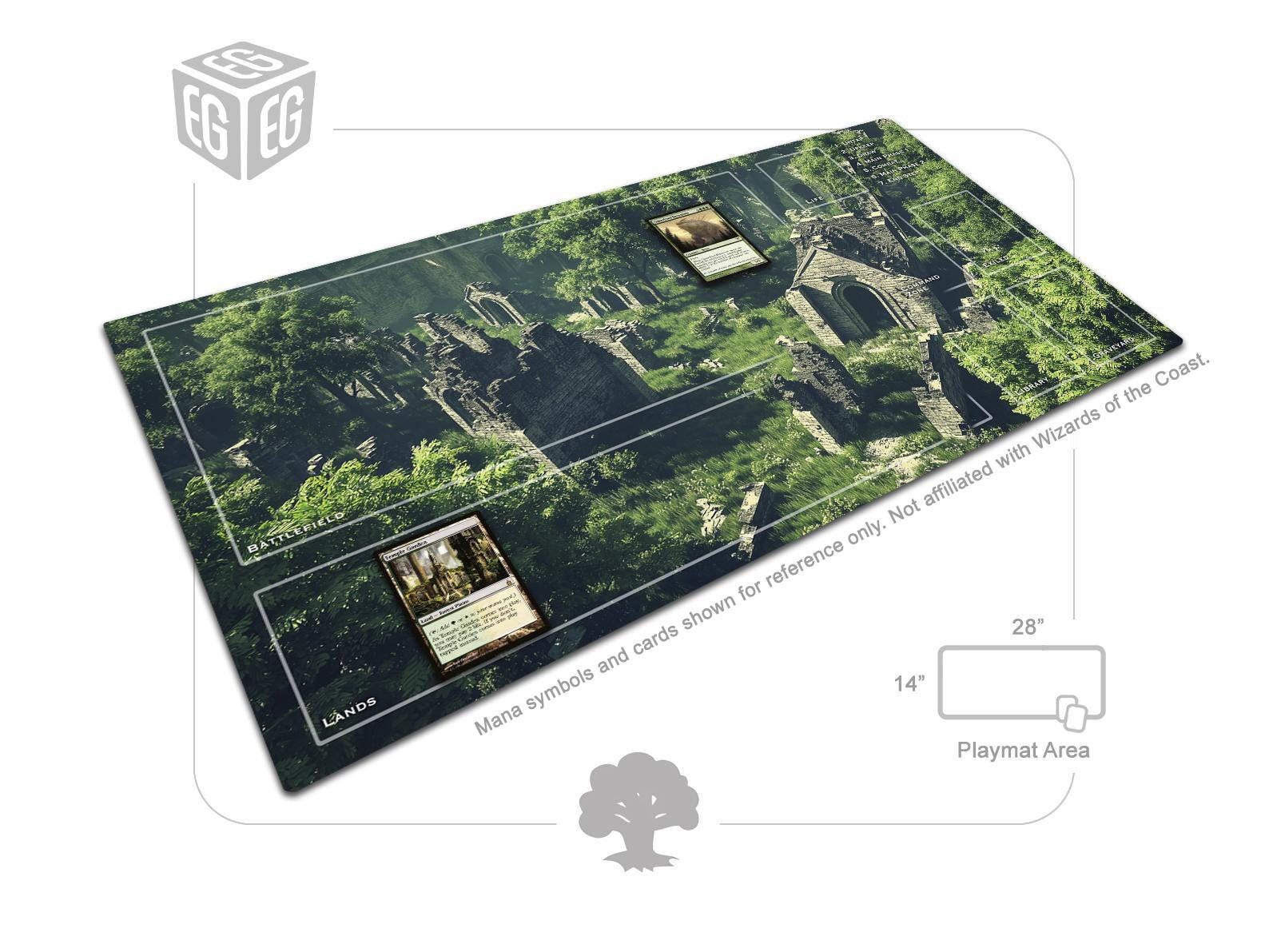 R’andhm Ruins I | Custom Play Mat Design | Compatible With Magic the ...