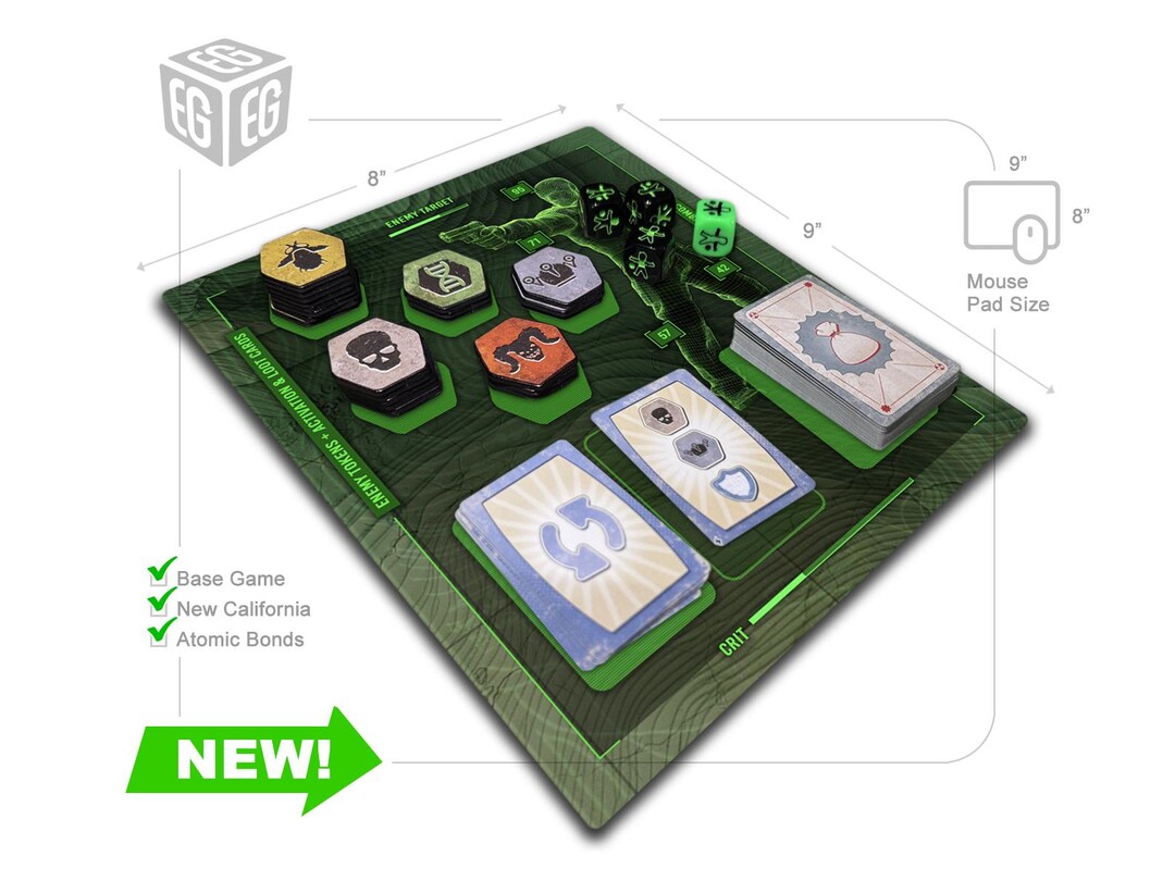 Fallout the Board Game, Enemy Tokens, Activation and Loot Cards ...