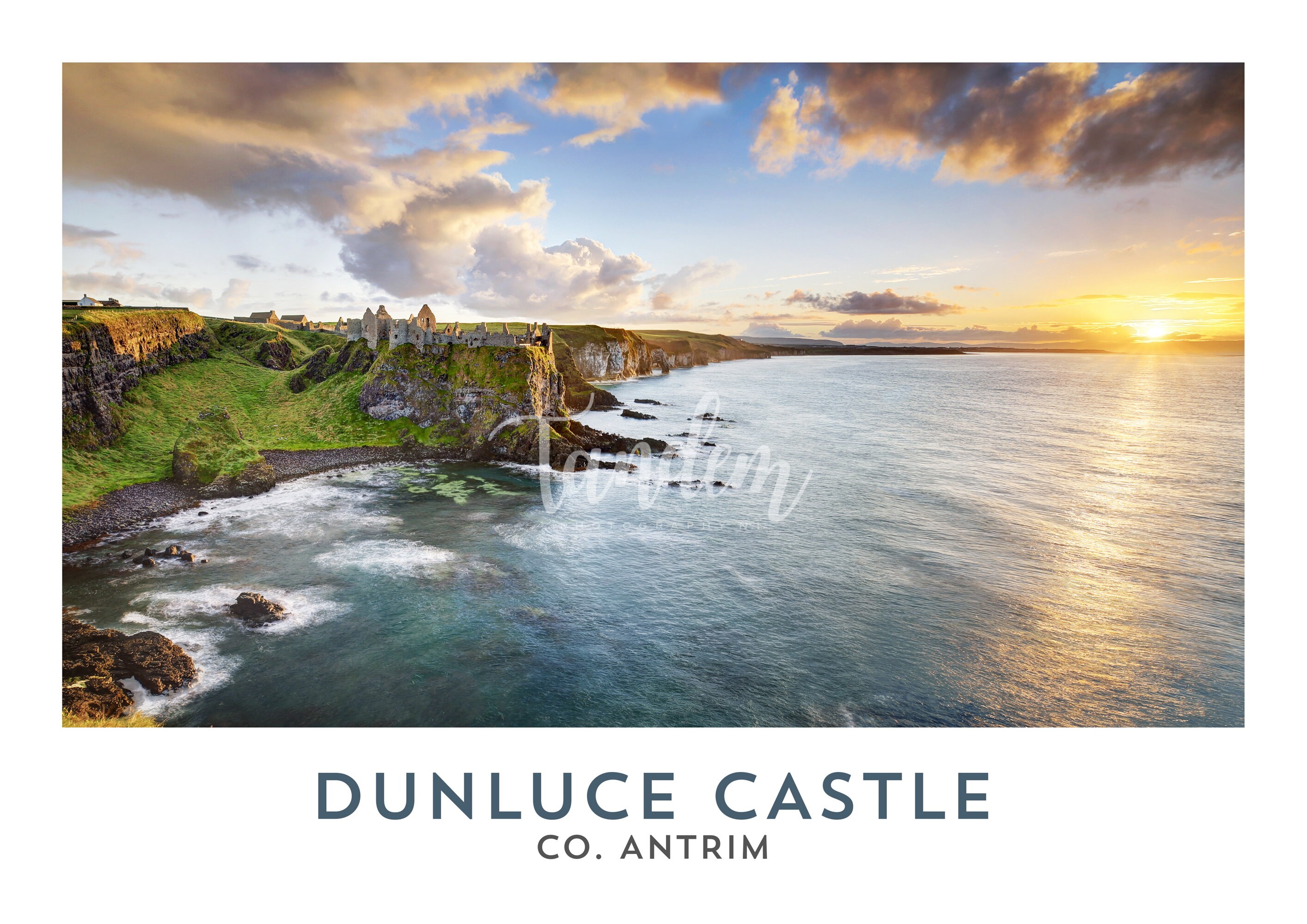 Dunluce Castle Co. Antrim Northern Ireland TRAVEL Poster / - Etsy