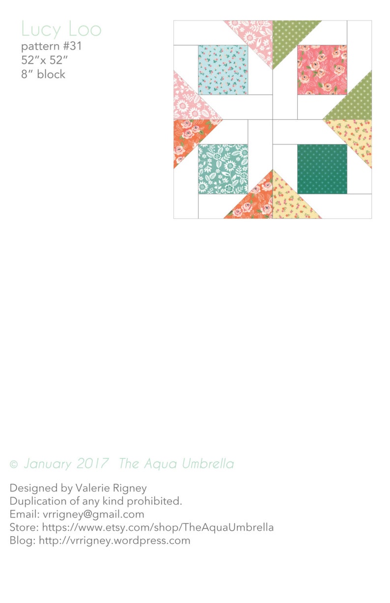 Lucy Loo Quilt Pattern - Etsy