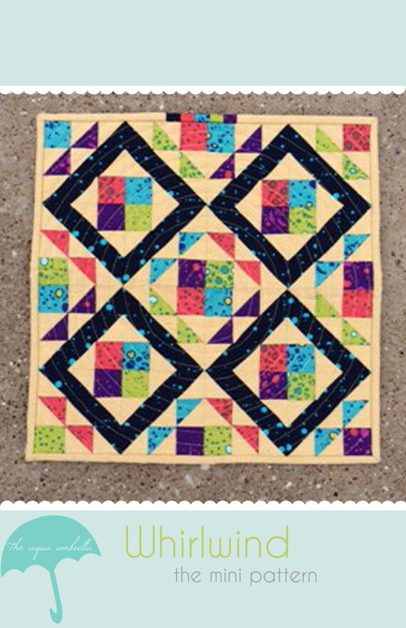Whirlwind Mini Quilt Pattern | Etsy