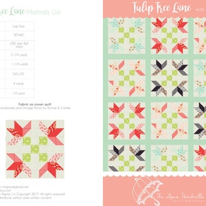 Tulip Tree Lane Quilt Pattern - Etsy