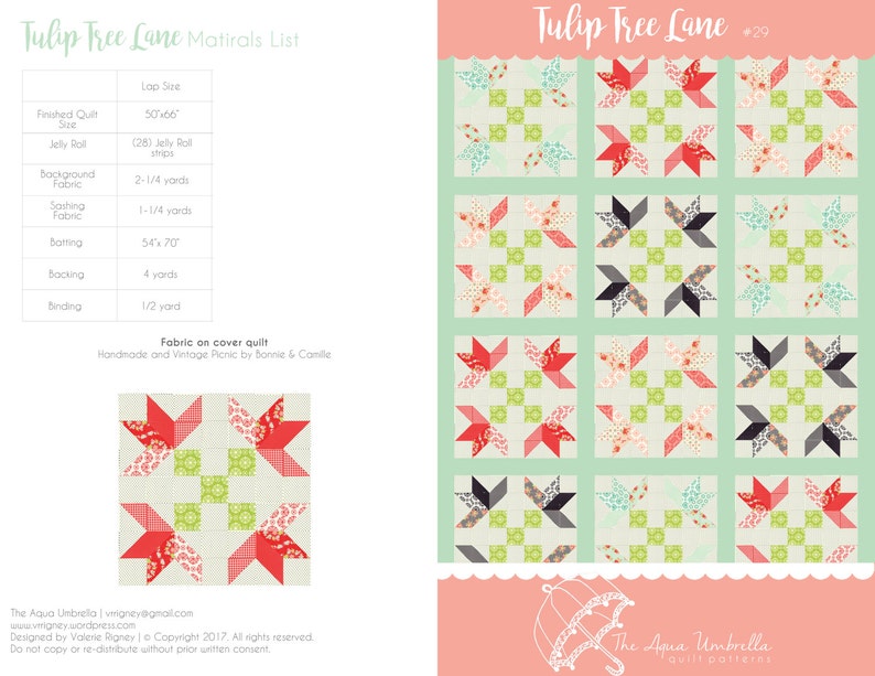 Tulip Tree Lane Quilt Pattern - Etsy