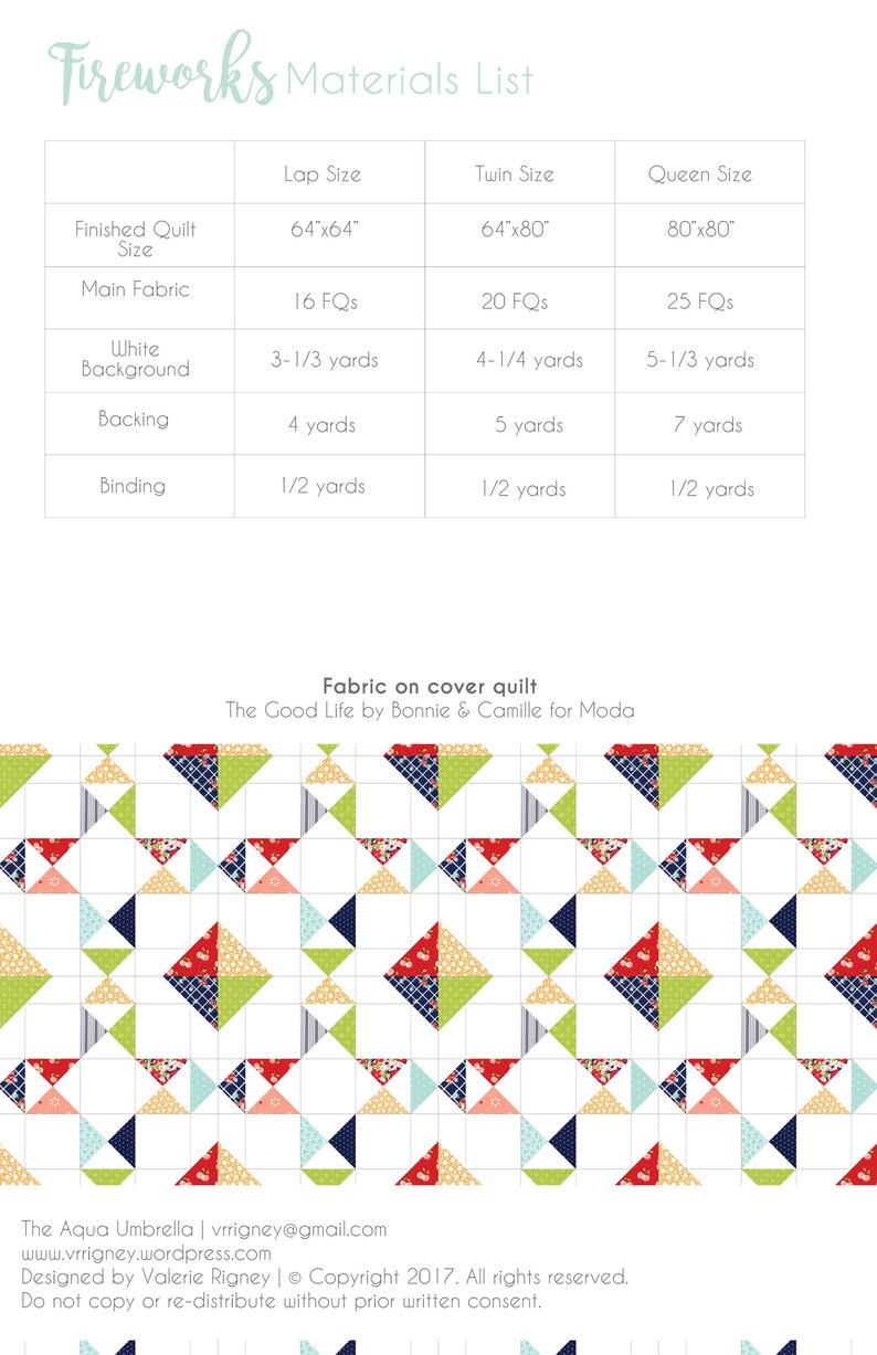 Fireworks Quilt Pattern - Etsy