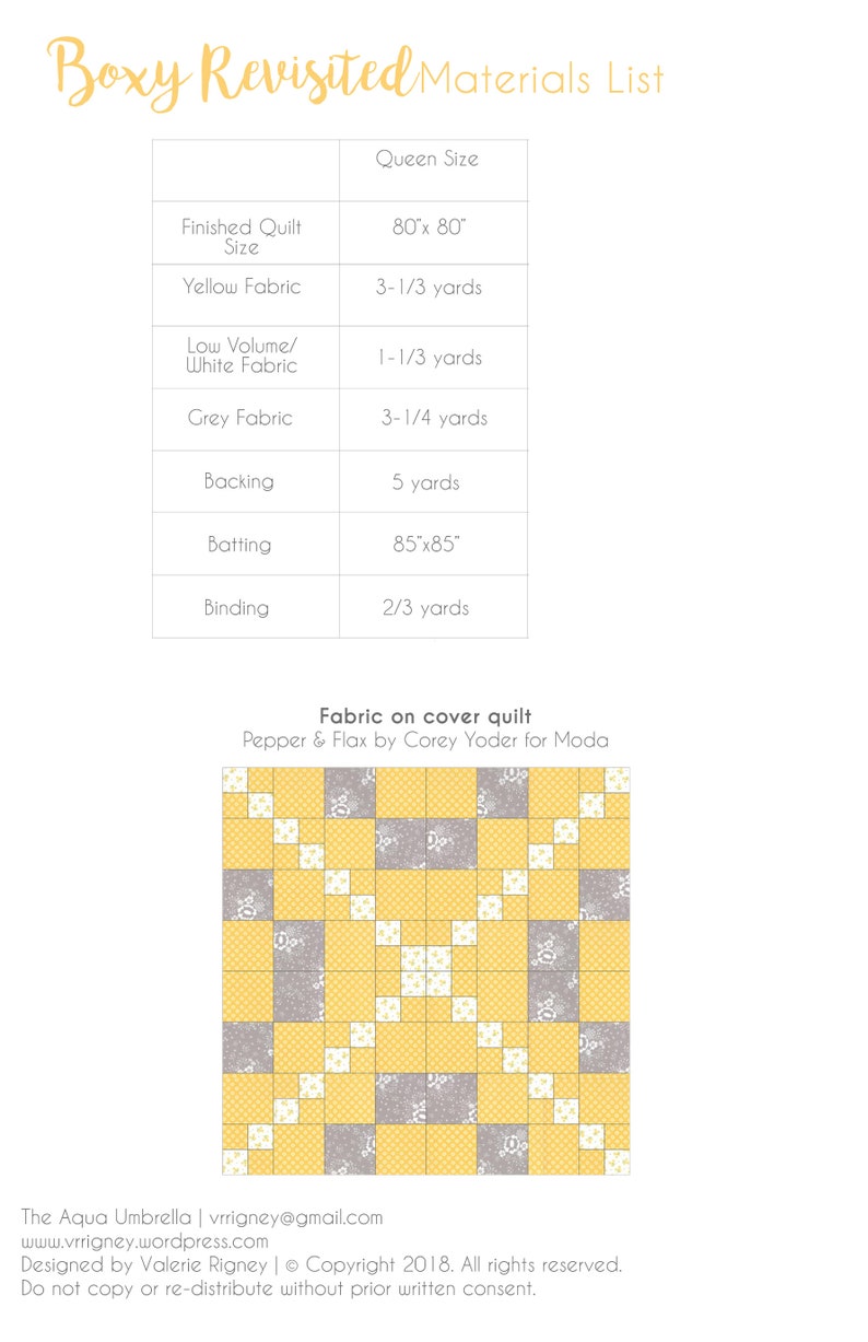 Boxy Revisited Quilt Pattern - Etsy