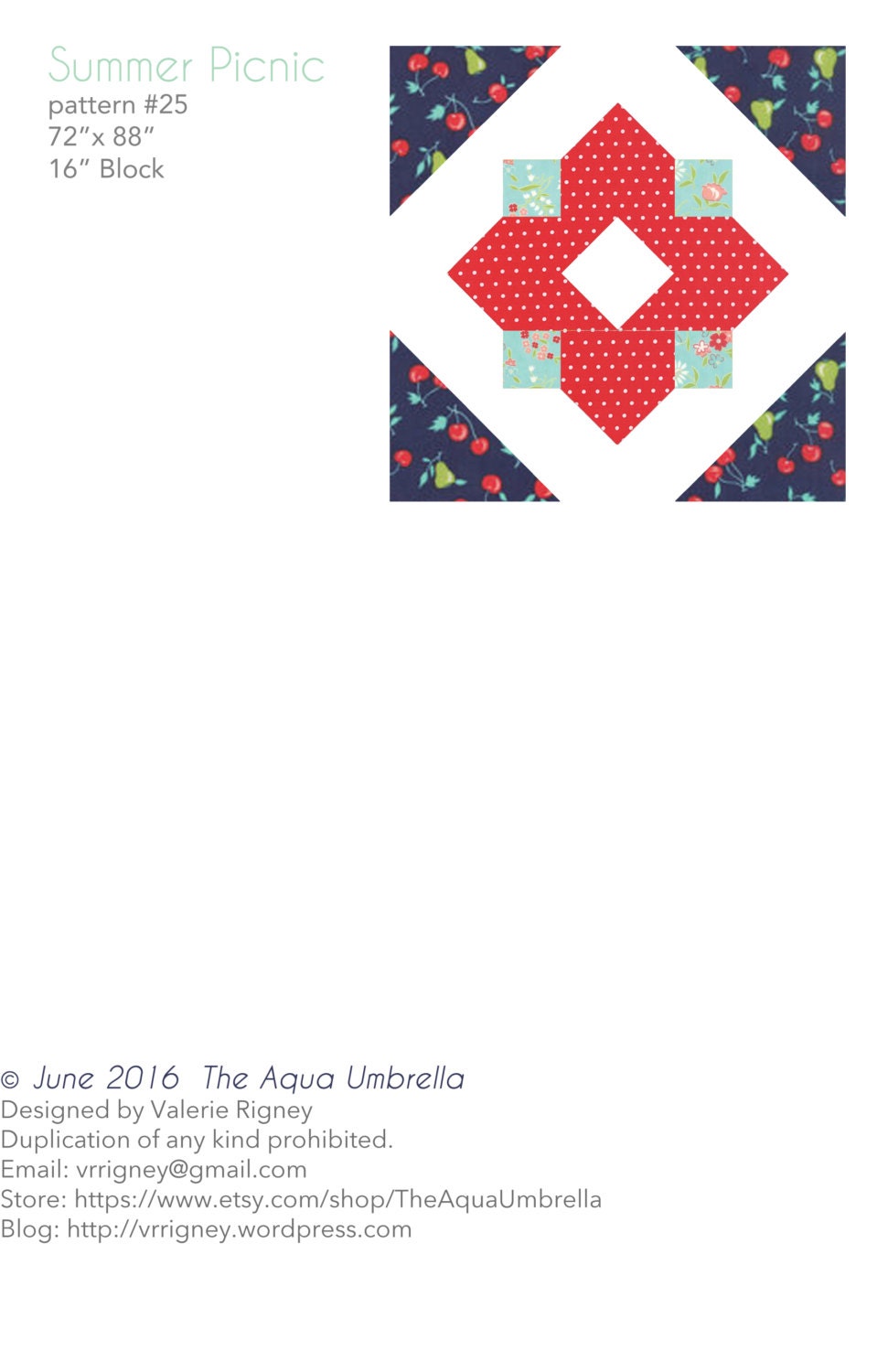 Summer Picnic Quilt Pattern - Etsy