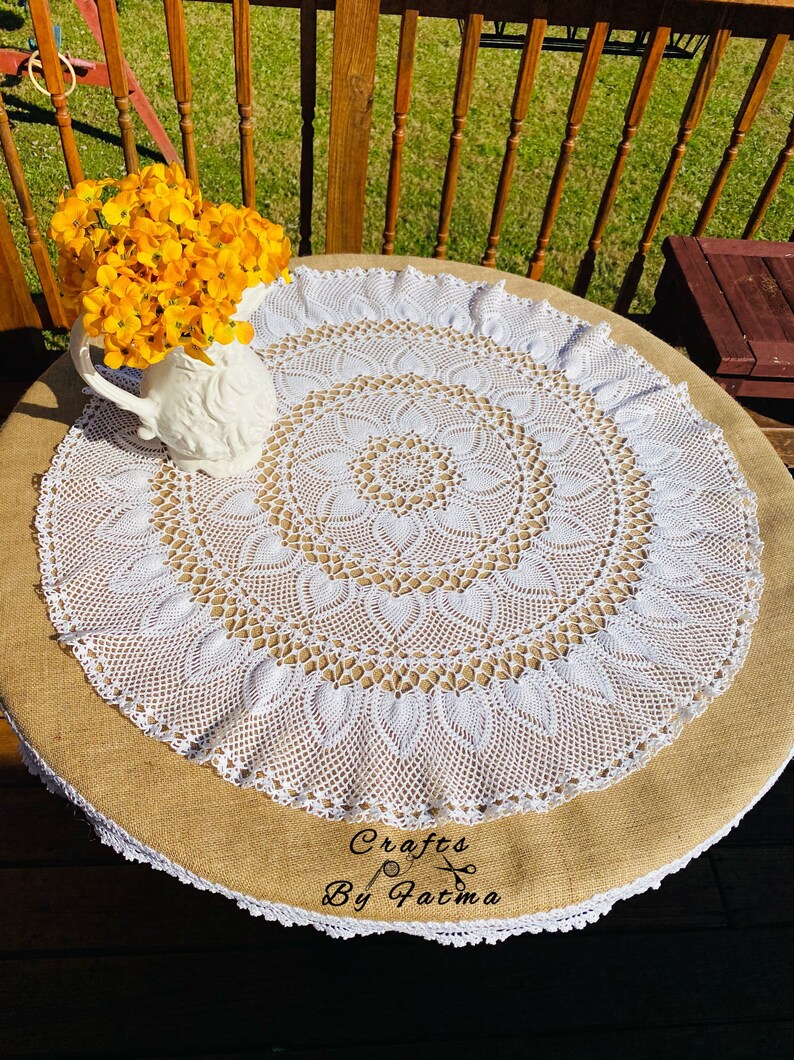 Crochet Circle Tablecloth - Etsy